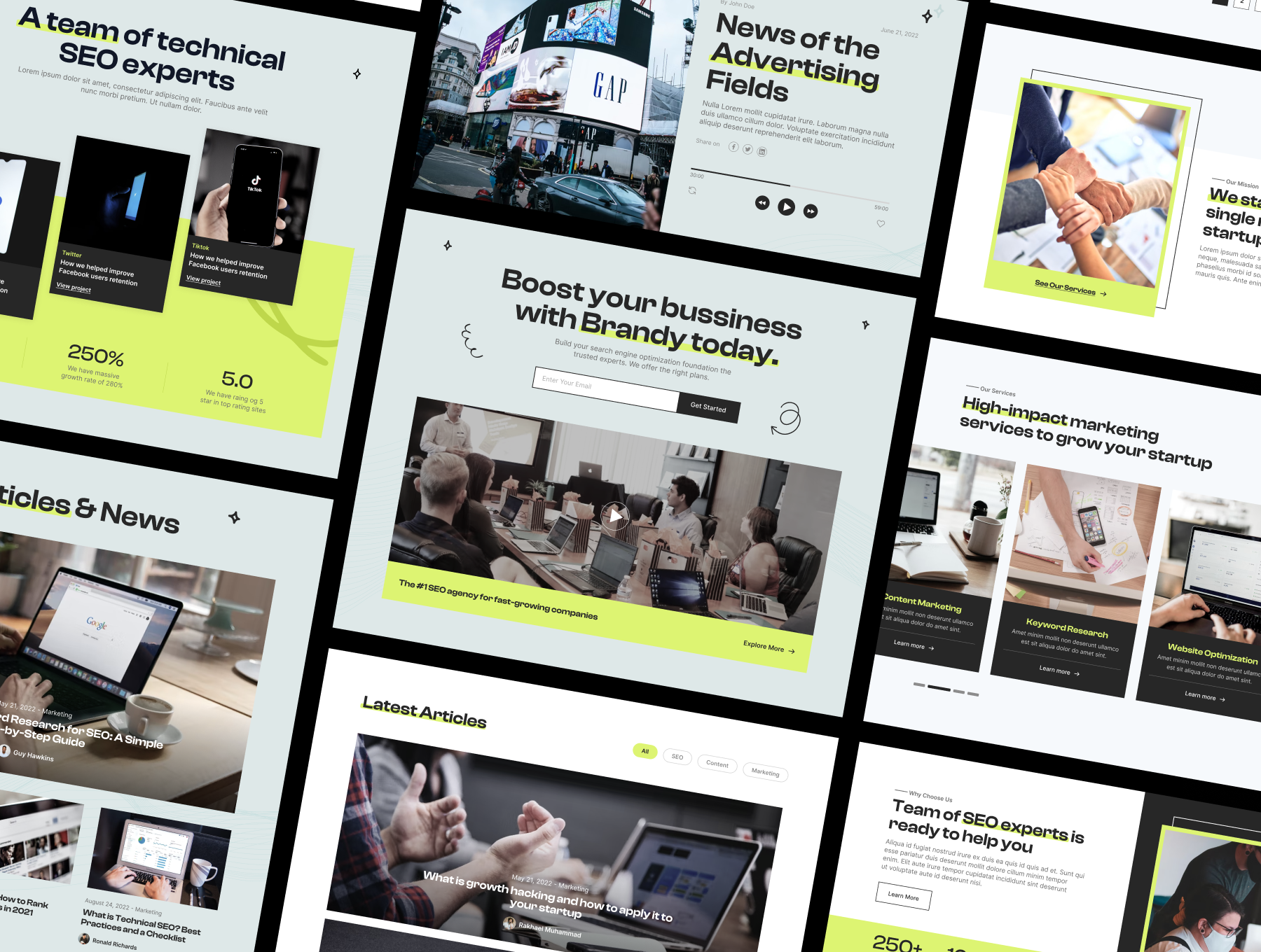 Brandy - Digital Marketing Agency Website UI Kit by DhuhaCreative | ThemeForest